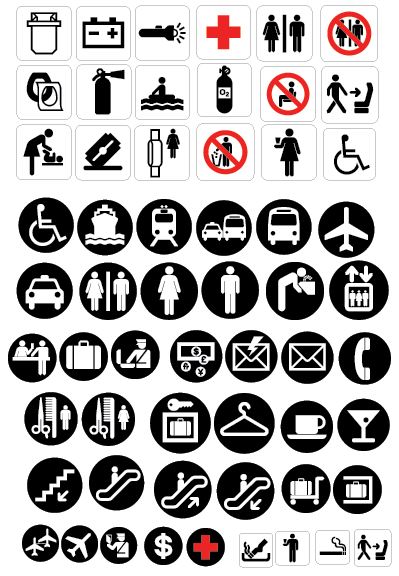 픽토그램 일러 Pictogram Ai파일엘레베이터계단공항환전흡연구역메세지식수대공공시설물 픽토그램 및 아이콘