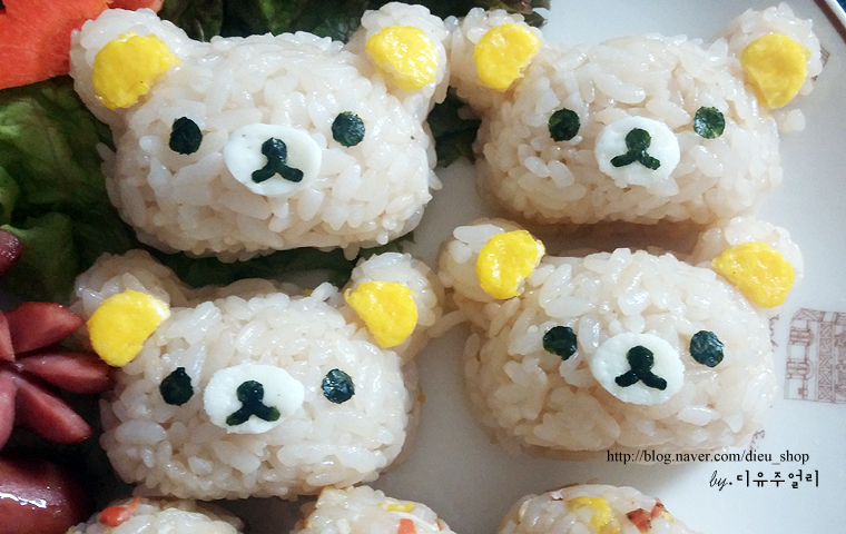 [캐릭터 주먹밥] 리락쿠마 도시락틀로 쉽게 도시락 만들었어요 : 네이버 블로그