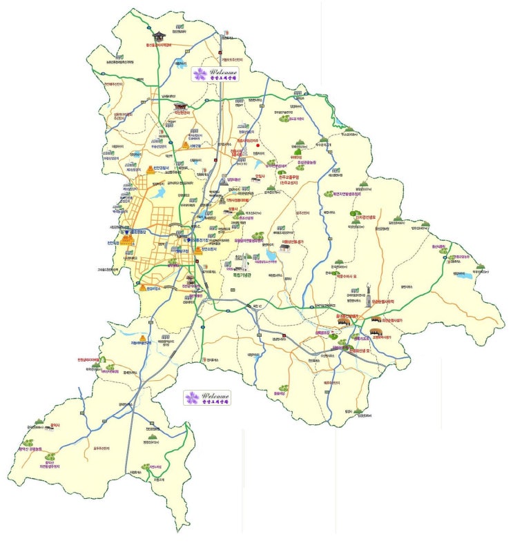 천안시 행정구역도, 천안시 도로지도 : 네이버 블로그